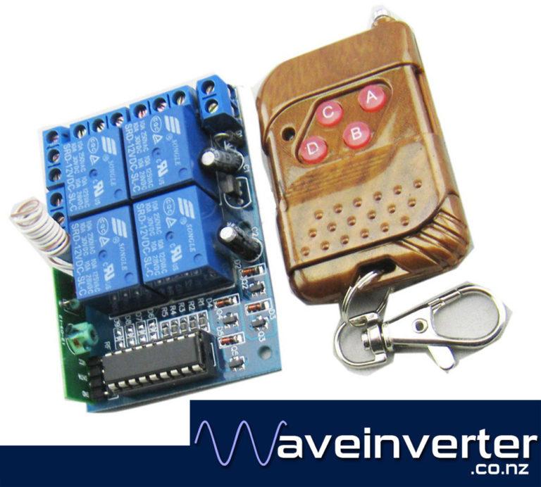 4 way relay with wireless remote control | Waveinverter