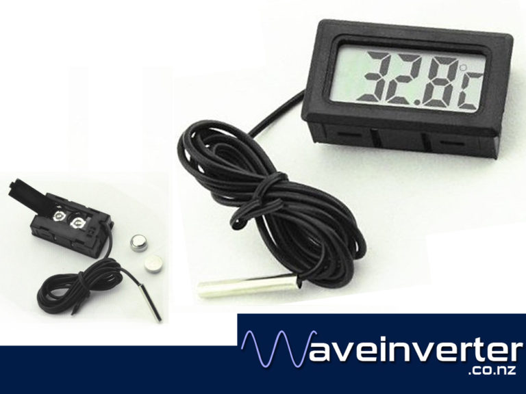 Digital LCD Temperature Gauge with 5m probe | Waveinverter